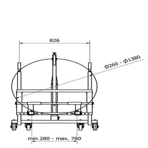 Lève-roues 500 kg COMPAC WD500